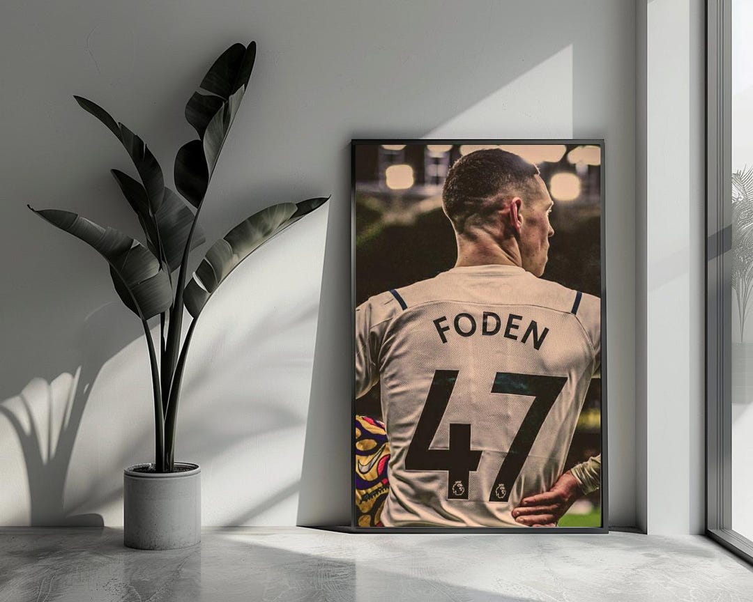 Phil Foden Poster Football Poster Premier League Poster Manchester City ...