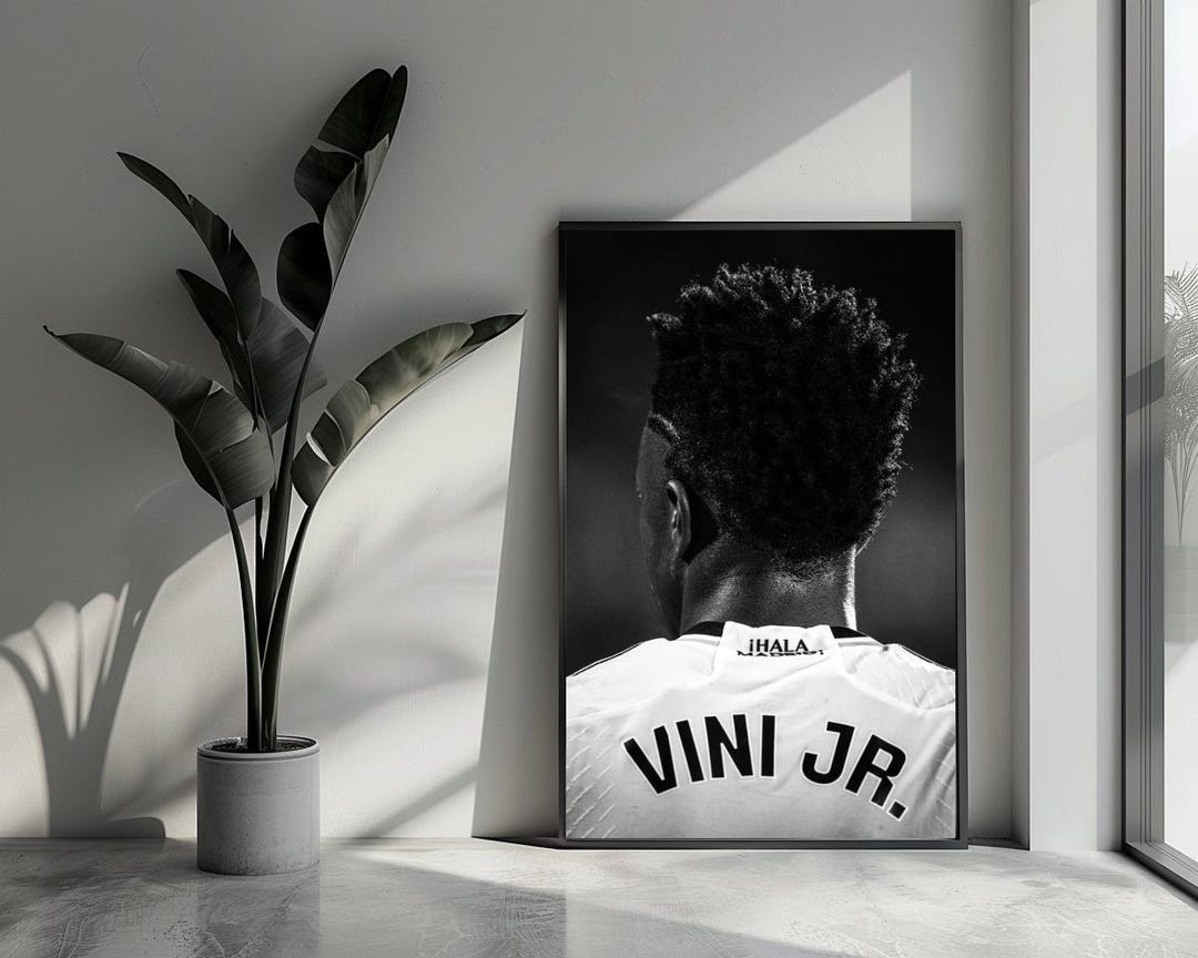 Vini Jr Poster Football Poster Black and White Poster Sports Poster ...