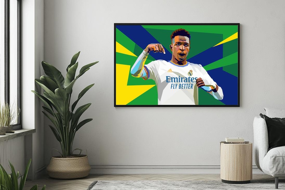 Vini Jr Poster Football Poster Pop Art Poster Sports Poster Real Madrid ...