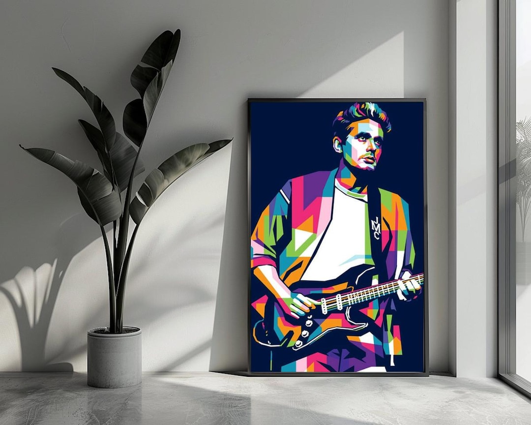 John Mayer Poster Superstar Poster Music Poster Popstar Poster Guitar ...