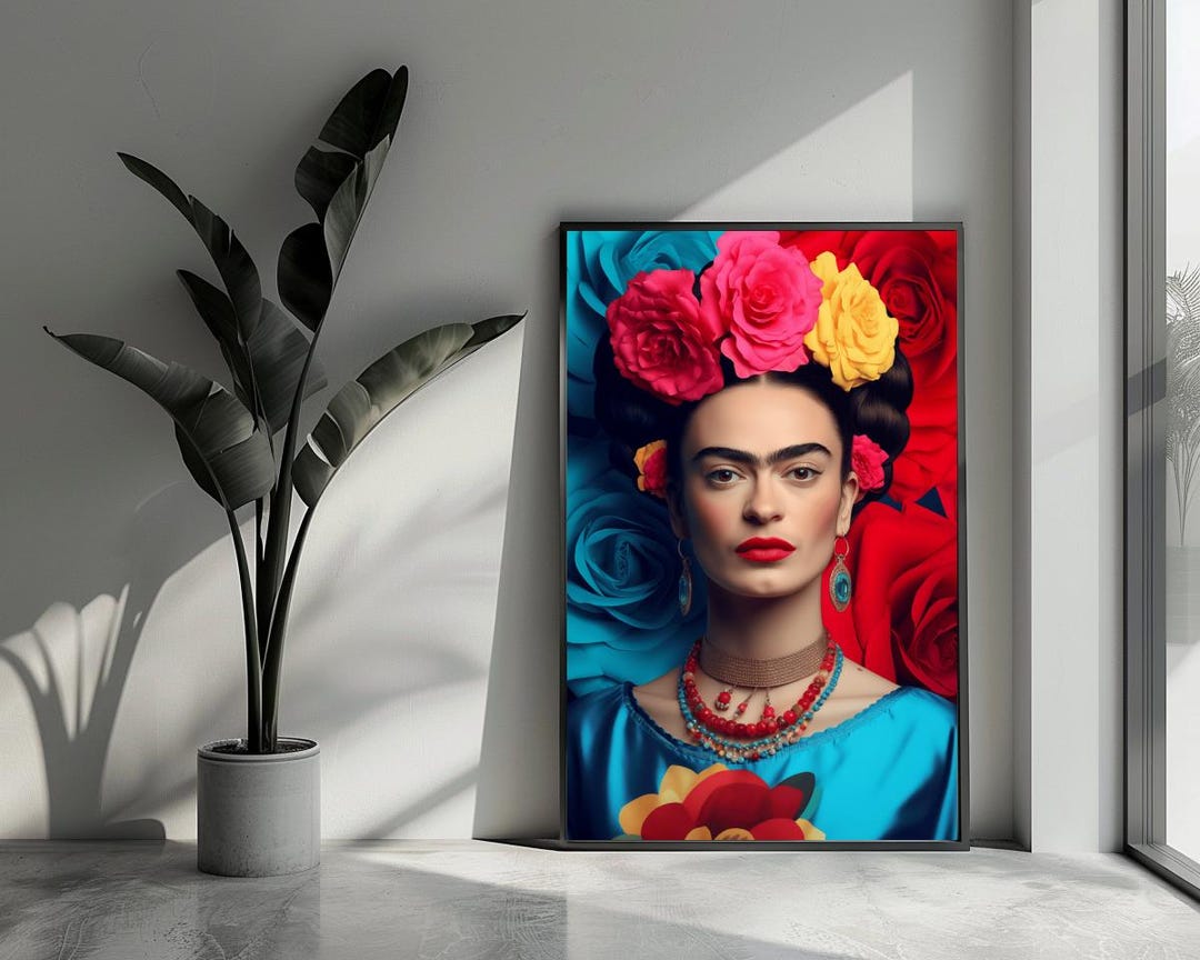 Frida Kahlo Poster Portrait Poster Stylish Poster Artist Poster Wall ...