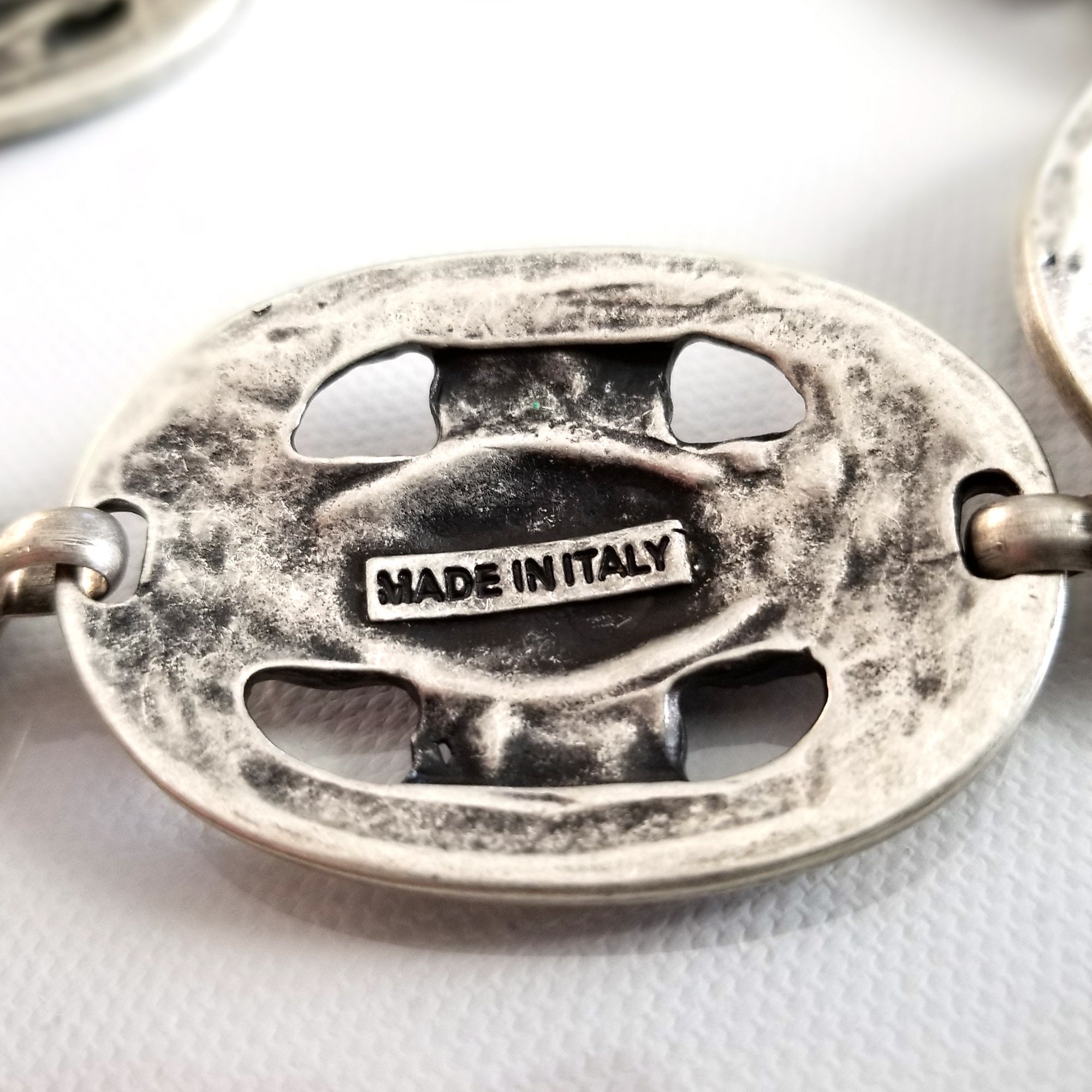 Trendy Navajo Style Cross Chain Belt - Italian Conchos - Vintage Silver ...