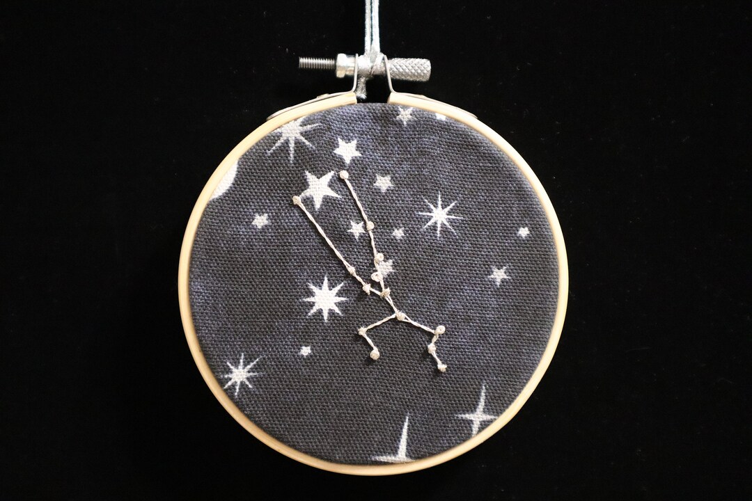 Taurus Zodiac Constellation Embroidery - Etsy