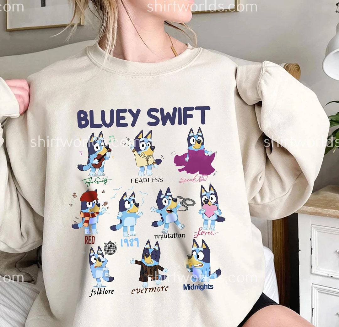 The Bluey the Eras Tour Shirt, Bluey Swift Sweatshirt, Bluey TS Shirt ...