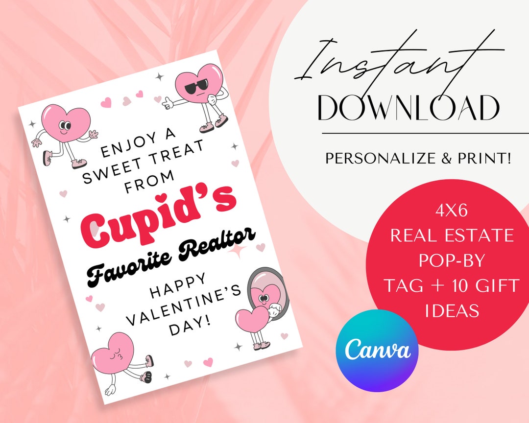 Real Estate Valentine's Day, Realtor Valentine Pop By, Real Estate ...