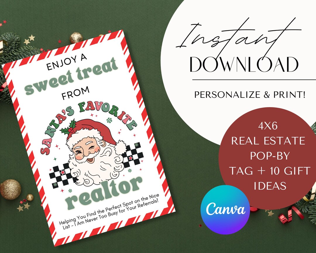 Real Estate Christmas, Realtor Christmas Pop By, Real Estate Marketing ...