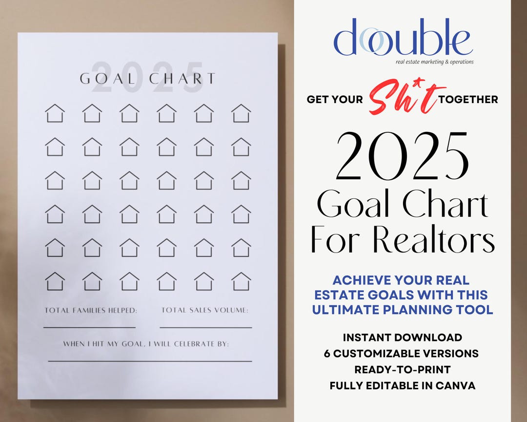 2025 Realtor Sales Tracker - Goal Setting Chart & Success Journal - Etsy