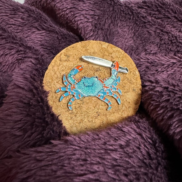 Crab Pin - Etsy