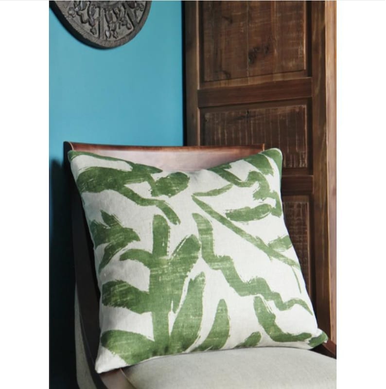 Zak and Fox Sauvage in Green and Tan Pillow Cover , Final Sale - Etsy