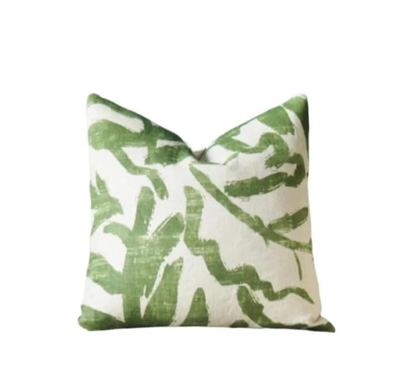 Zak and Fox Sauvage in Green and Tan Pillow Cover , Final Sale - Etsy