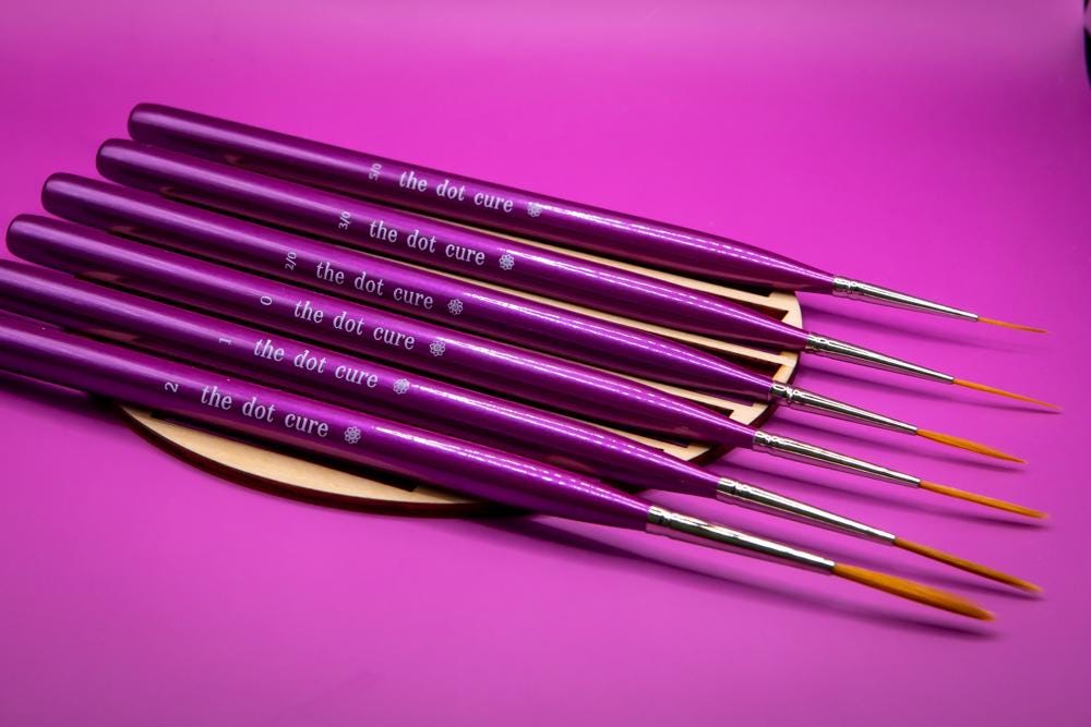 Mandala Liner Brush Set - 6pc Long Rigger Brushes for Detail, Flow, and ...