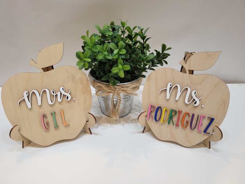 Teacher Name Plate Personalized, Desk Name Plate, Teacher Appreciation ...