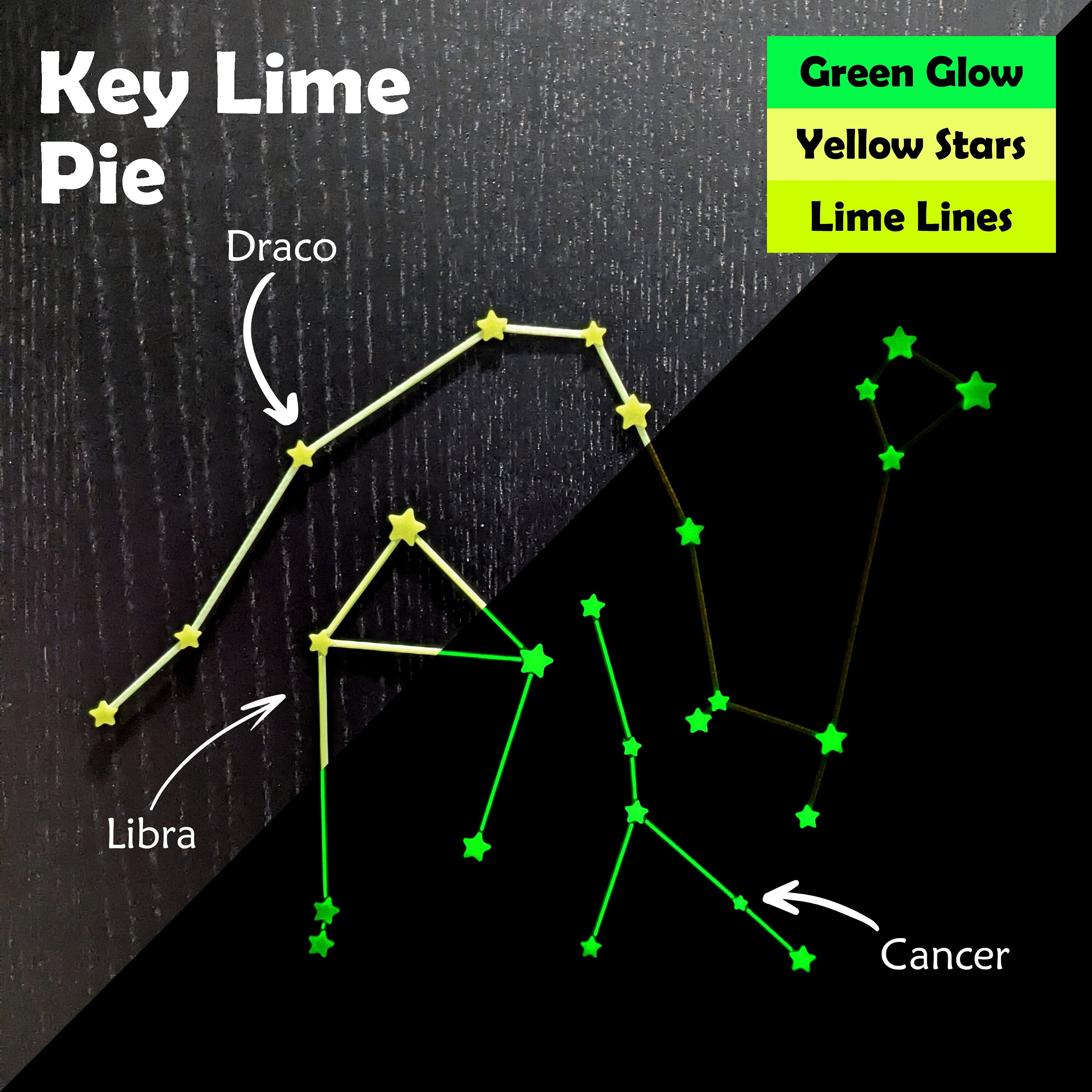 3D Glow in the Dark Star Constellation Accurate Sizing Nostalgic ...
