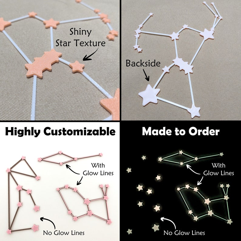 3D Glow in the Dark Star Constellation | Accurate Sizing | Nostalgic ...