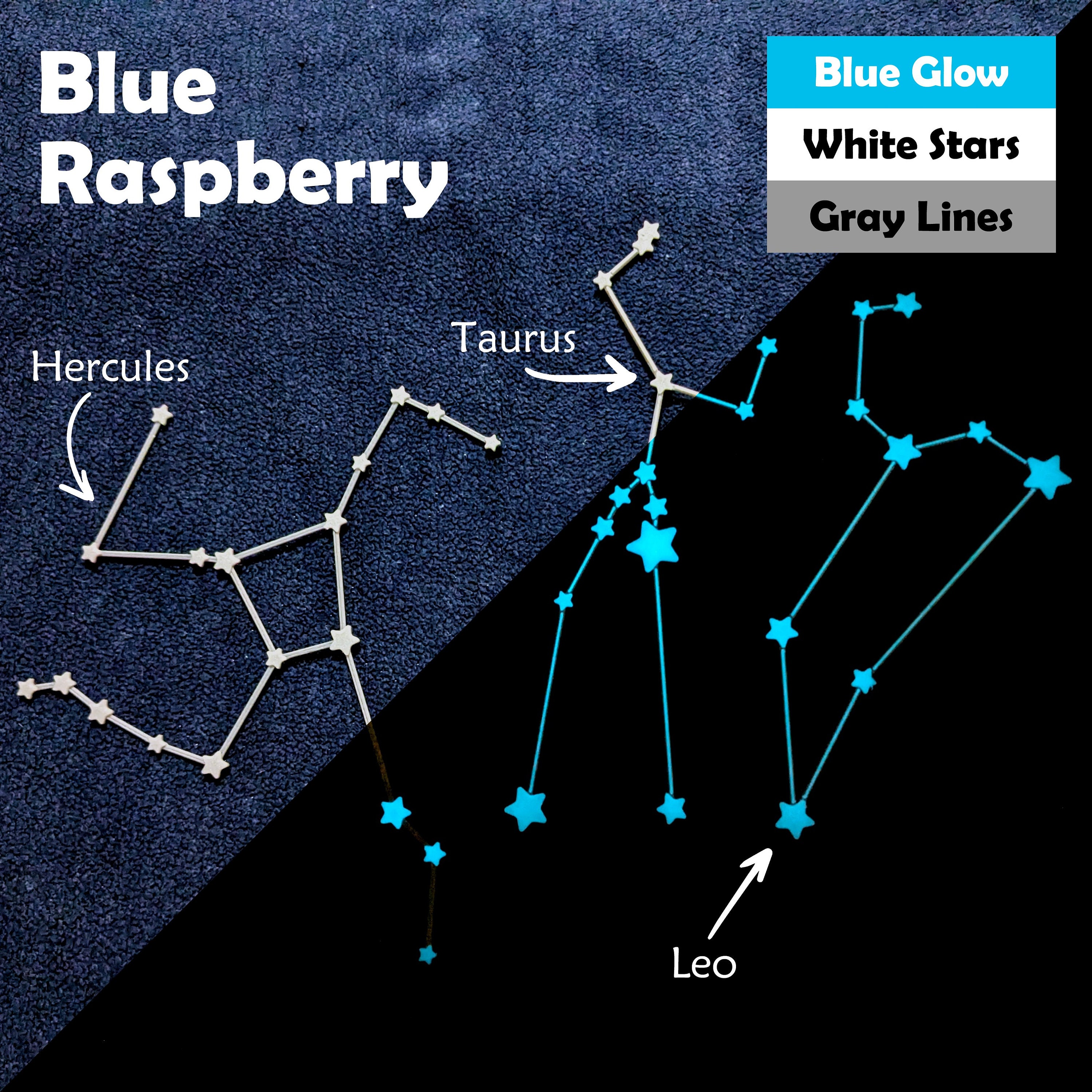 3D Glow in the Dark Star Constellation Accurate Sizing Nostalgic ...