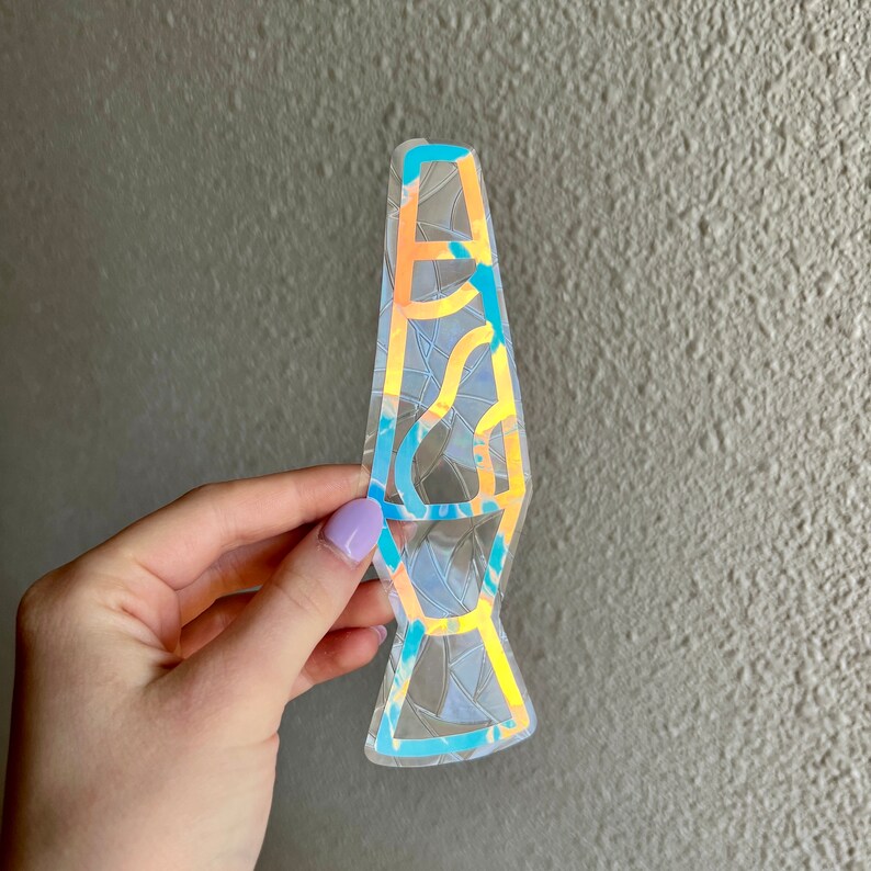 Sun Catcher Lava Lamp Sticker Lava Lamp Sticker Rainbow Window Cling ...
