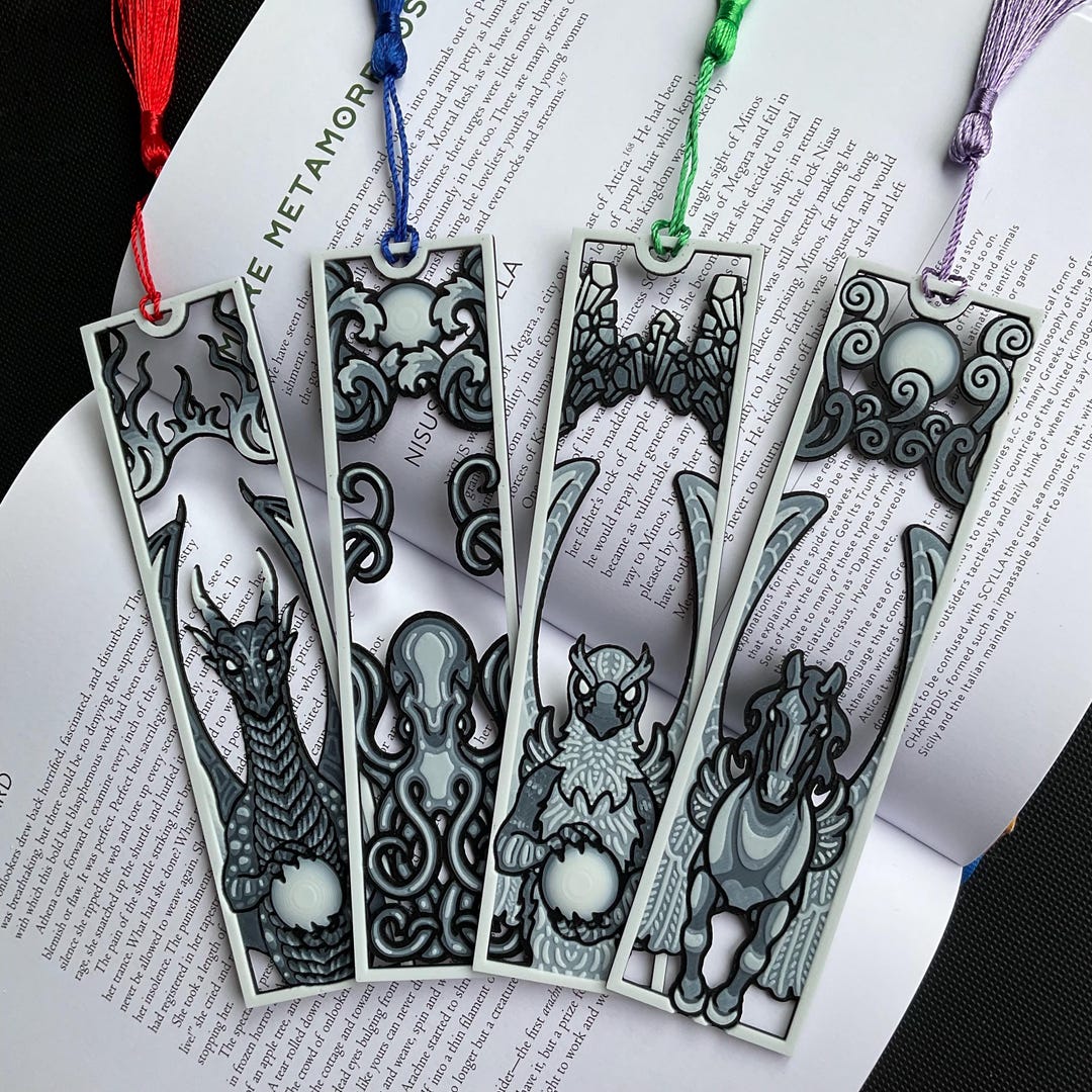 Mythical Creature Bookmark | Fantasy Monster Book Lover Accessory ...