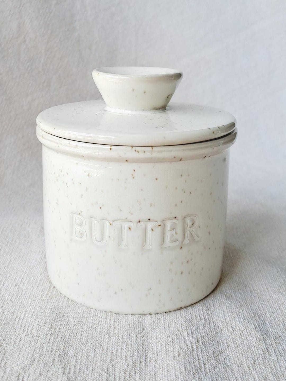 Butter Bell Ceramic - Speckled Design - Farmhouse Decor Style - French ...