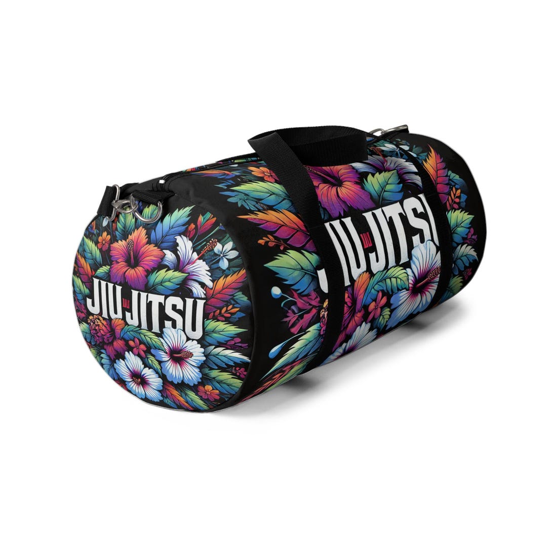 Jiu Jitsu Flower Design Duffel Bag | Everyday Gym Bag | Custom Design ...