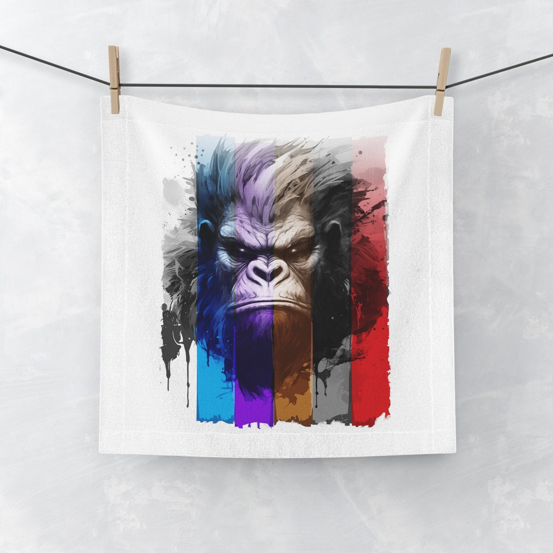 Jiu Jitsu Angry Ape Face Towel,gym Face Towel,training Towel,mma Towel ...