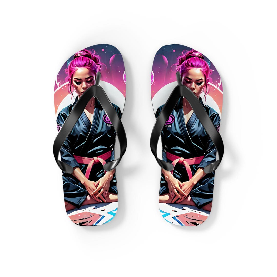 Jiu Jitsu Women in Gi Flip Flops - Etsy