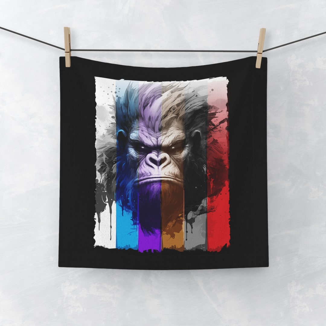 Jiu Jitsu Angry Ape Face Towel,gym Face Towel,training Towel,mma Towel ...