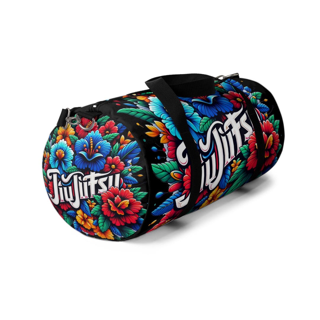 Jiu Jitsu Flower Design Duffel Bag | Everyday Gym Bag | Custom Design ...