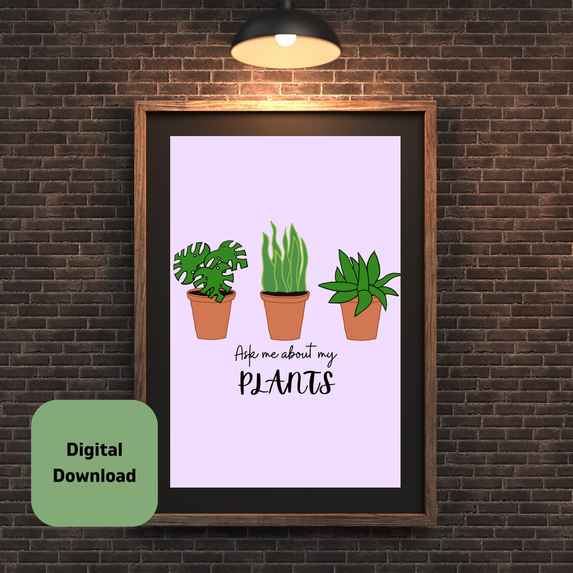 Greenery Galore: Potted Plants Digital Art Download Instant Print for ...