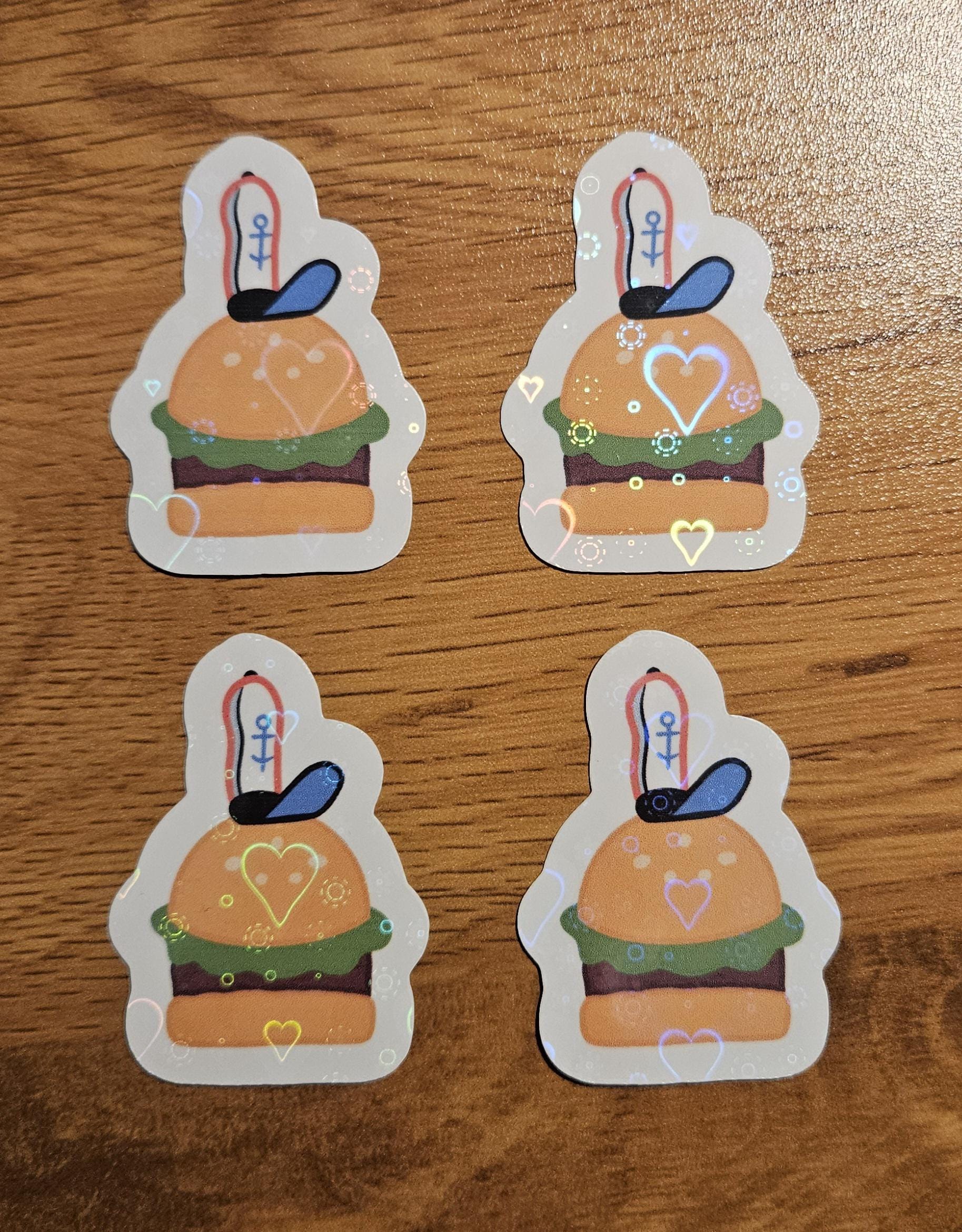 Sponge Cartoon Patty Sticker - 1990s 2000s Cartoon Character Inspired ...