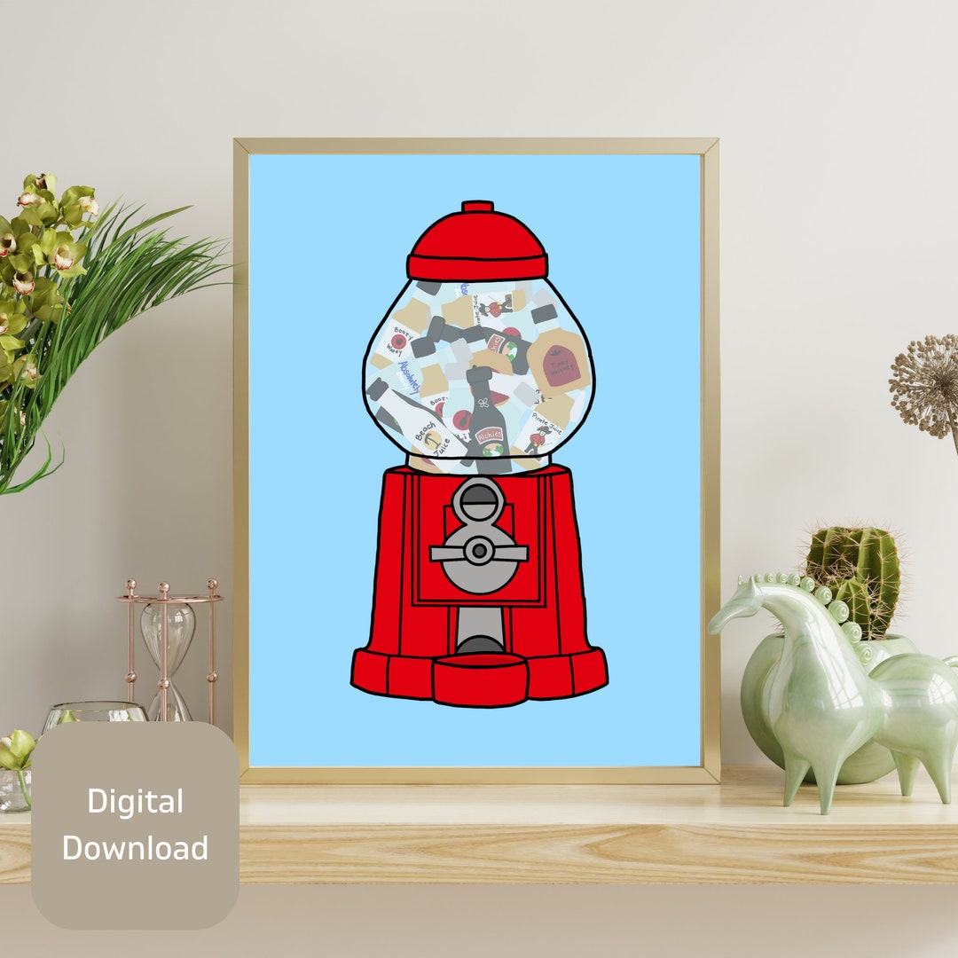 Tipsy Treats: Digital Gumball Machine With Miniature Liquor Bottles ...