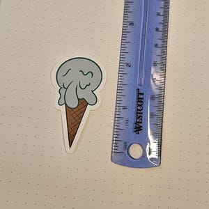 Squidward Ice Cream Sticker: Funny Cartoon Treat - Etsy