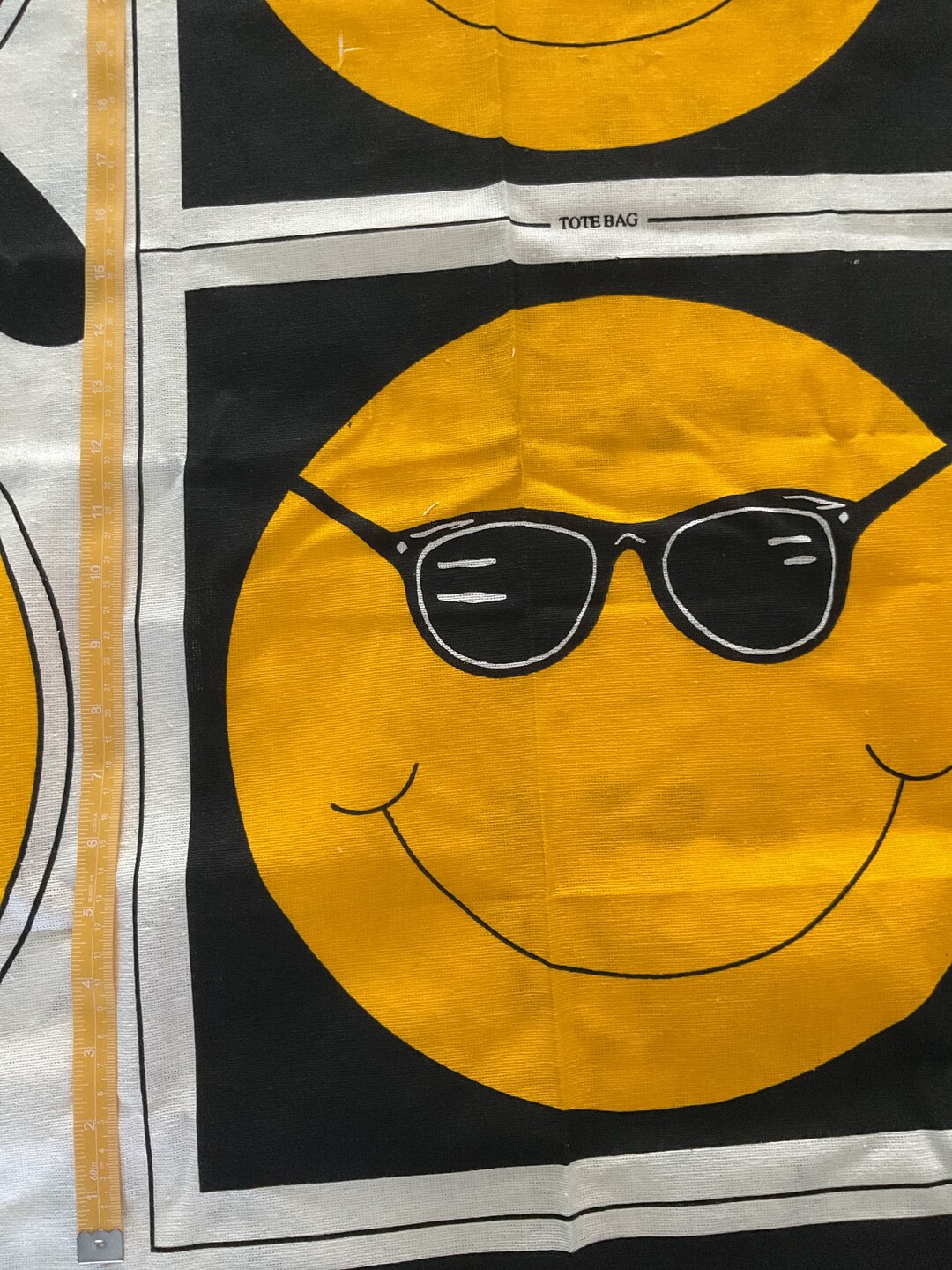 Smiley Face Tote Bag and Pillow. DIY Craft Project, Cut and Sew. Canvas ...