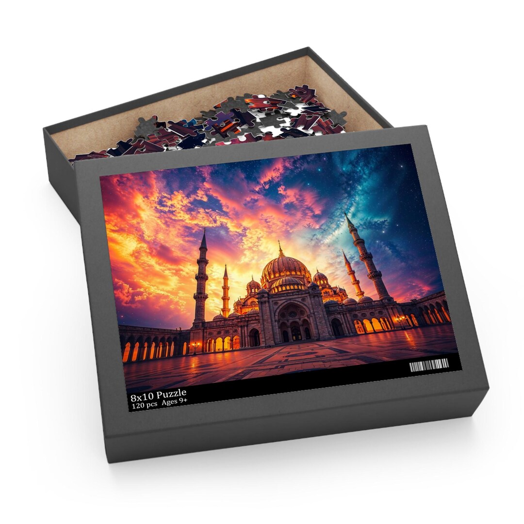 Islamic Puzzle, Muslim Jigsaw, Eid Gift, Mosque Art, Religious Activity ...