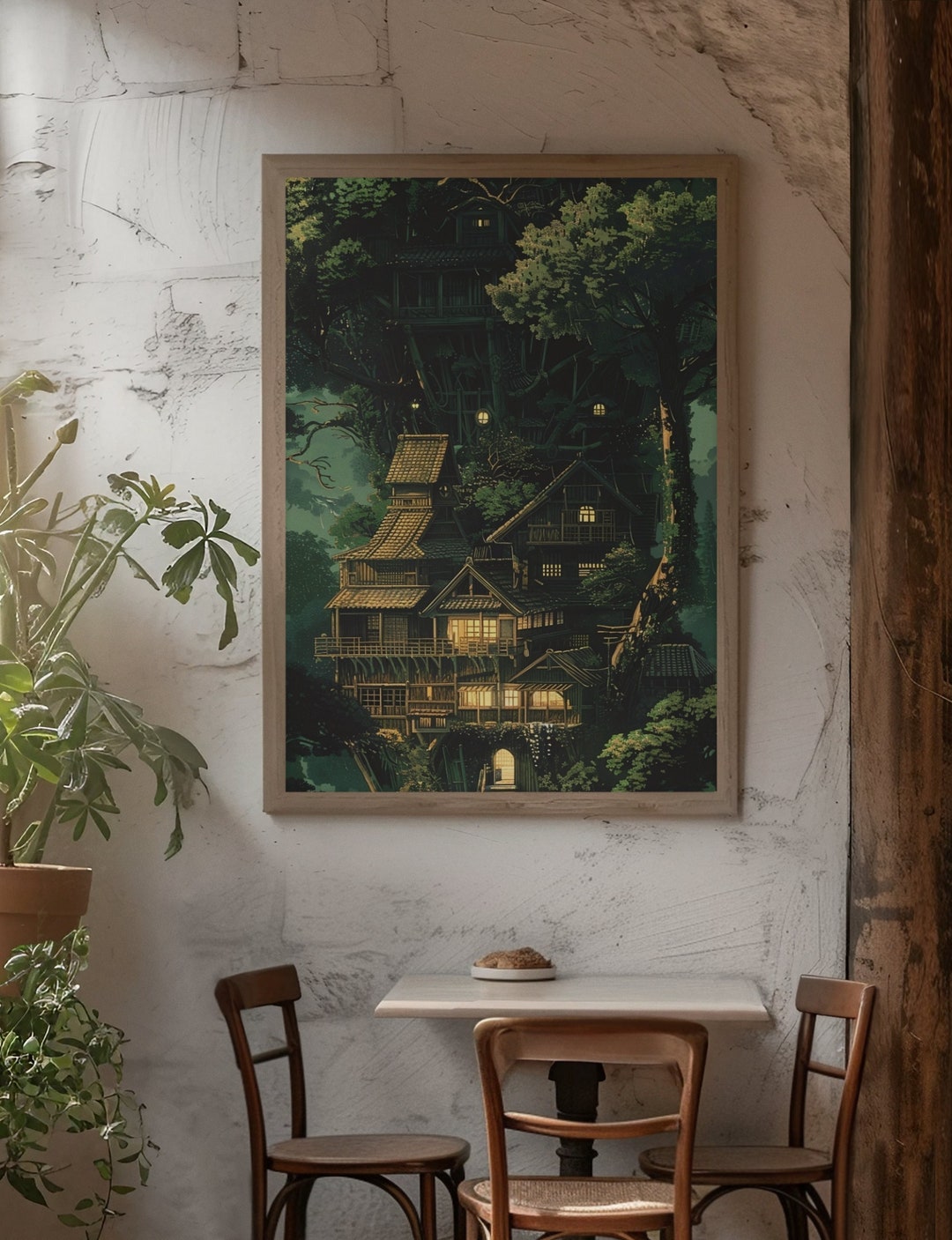 Studio Ghibli Poster L Studio Ghibli Art L Floral Home Decor L Forest ...