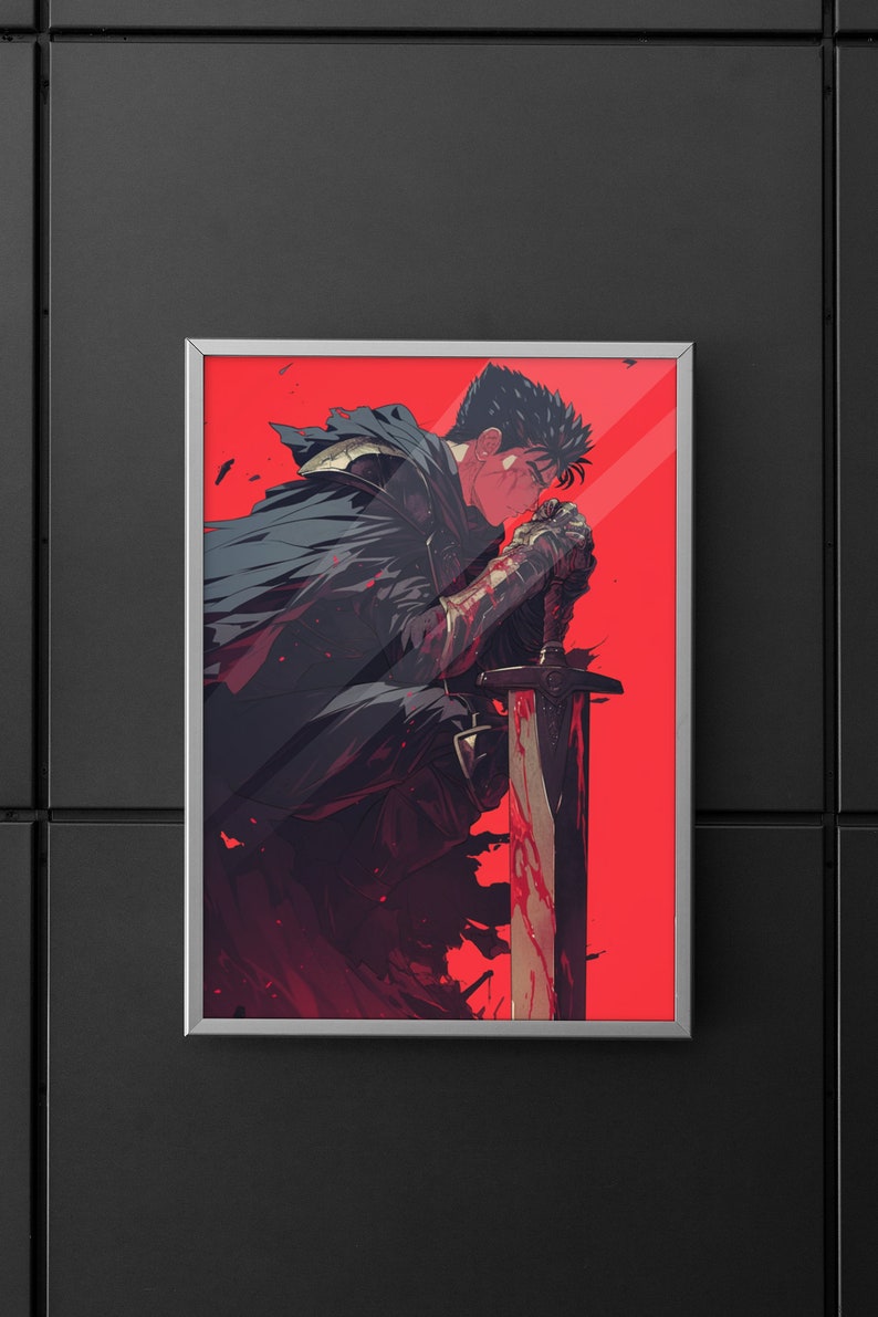 Guts Inspired Poster L Anime Poster L Anime Wall Art L Home Decor L ...