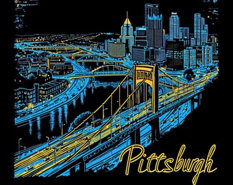 Pittsburgh Bridges Print/poster - Etsy