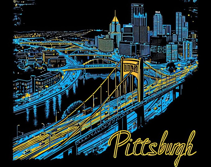 Pittsburgh Bridges Print/poster - Etsy