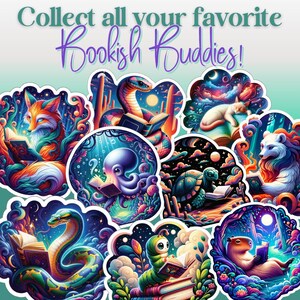 Spirit Fox Fantasy Reader Sticker, Gift for Book Lover, Kindle Sticker ...