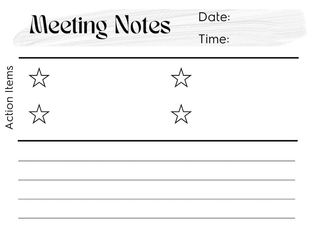 Meeting Notes Page - Etsy
