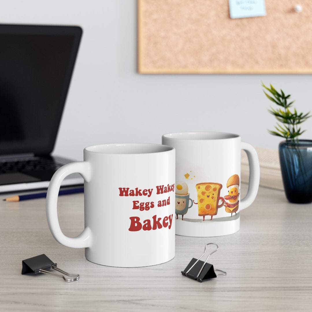 Wakey Wakey Eggs and Bakey Mug 11oz Art Gift Funny Cannabis Weed Gift ...