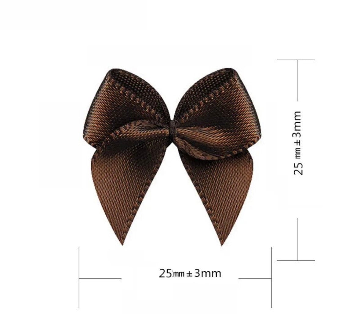 1/25 Mm Small Satin Bows Set of 3, Premium Tiny Sewing on Satin Ribbon ...