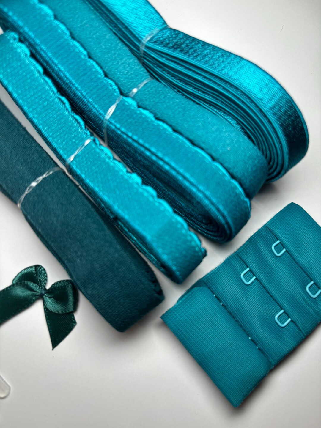 Teal Lingerie Elastic Kit, Soft Stretch Elastic Set for Bra & Panty ...
