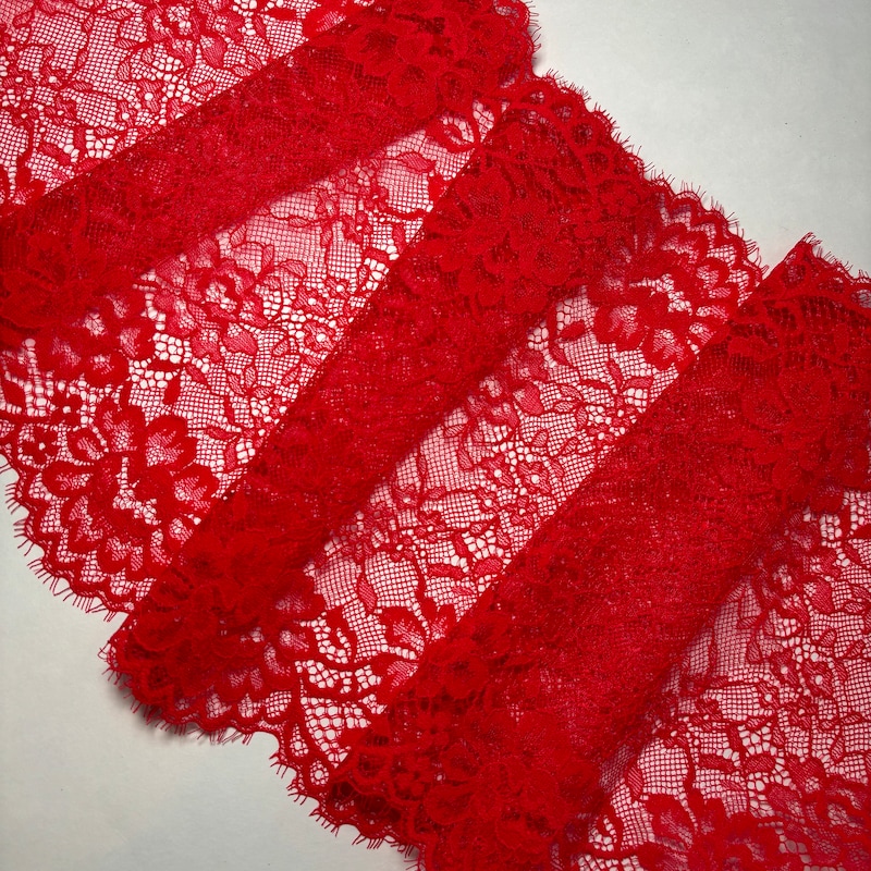Red Lace Fabric - Etsy