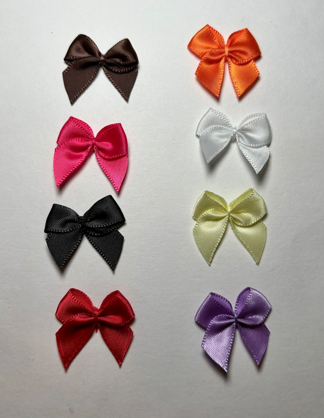 1/25 Mm Small Satin Bows- Set of 3, Premium Tiny Sewing on Satin Ribbon ...
