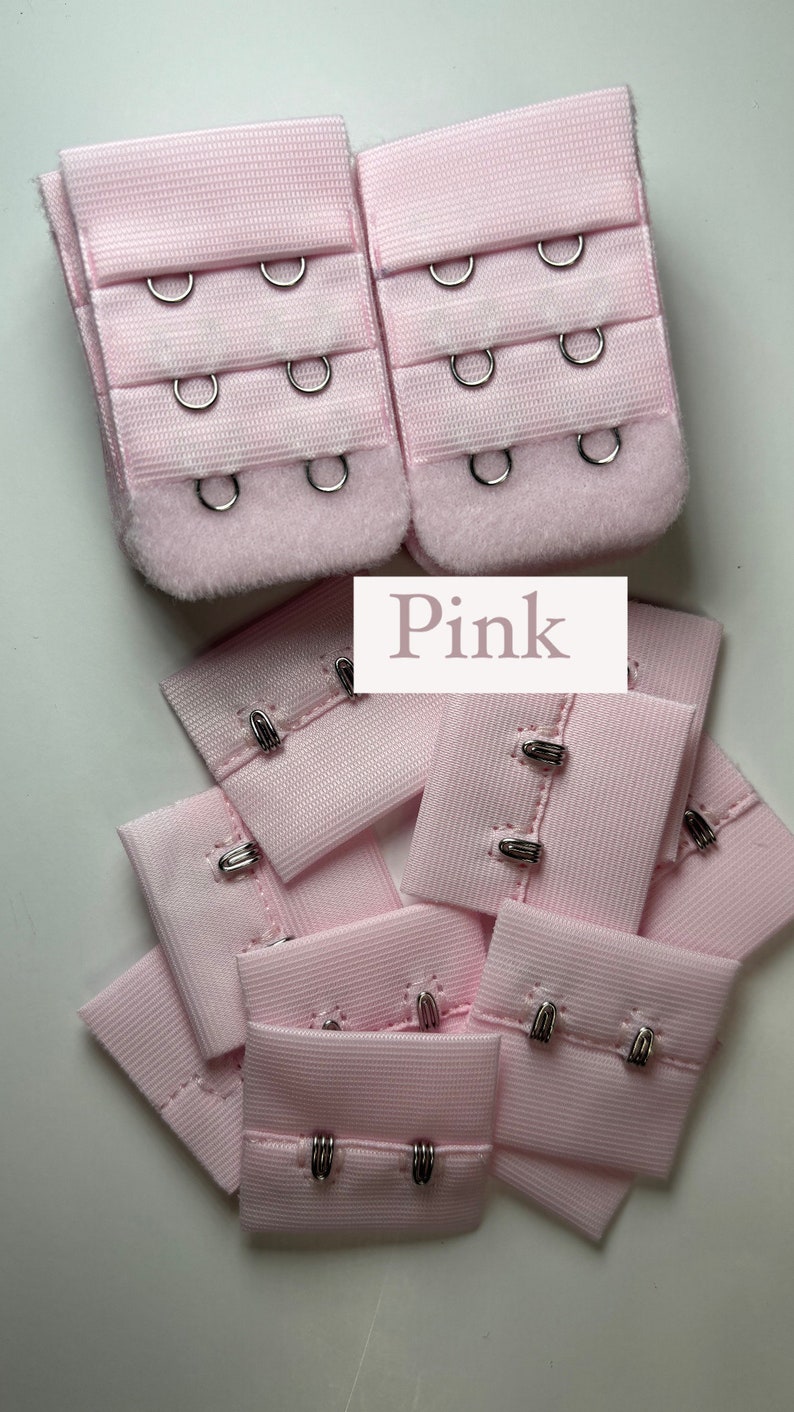 2/3 Row Hook and Eye, Plush Back for Bra and Bralette Making, Black ...