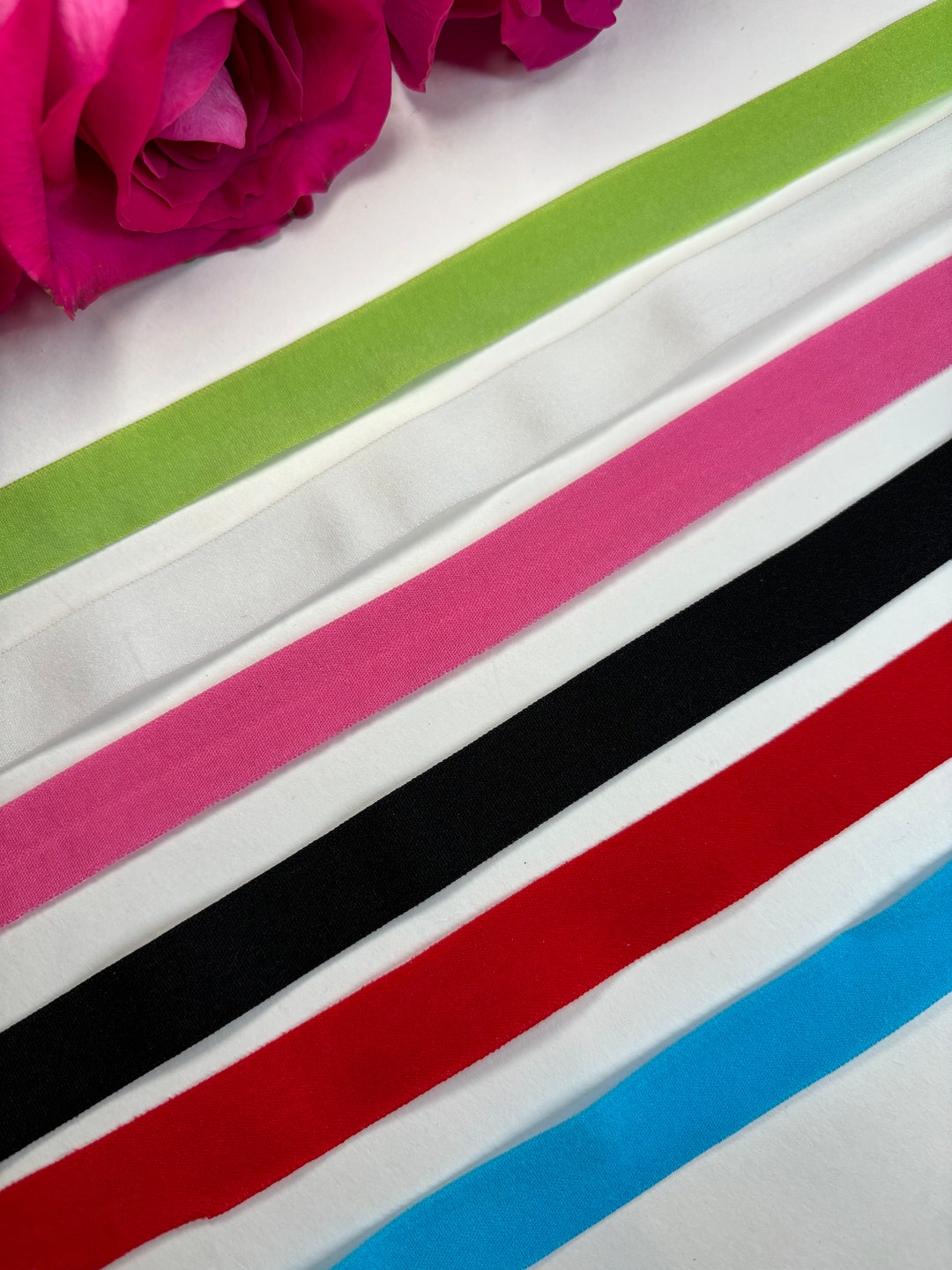 5/815 Mm, Soft Fold Over Elastic 3 Yards, Elastic for Lingerie, Matte ...