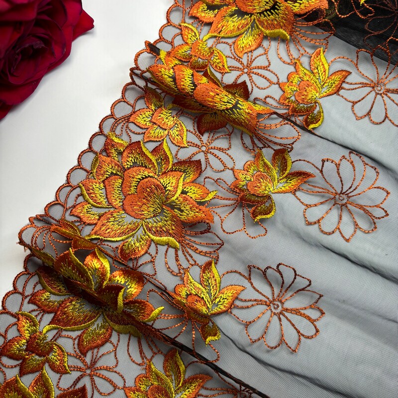 Yellow Lace Fabric - Etsy