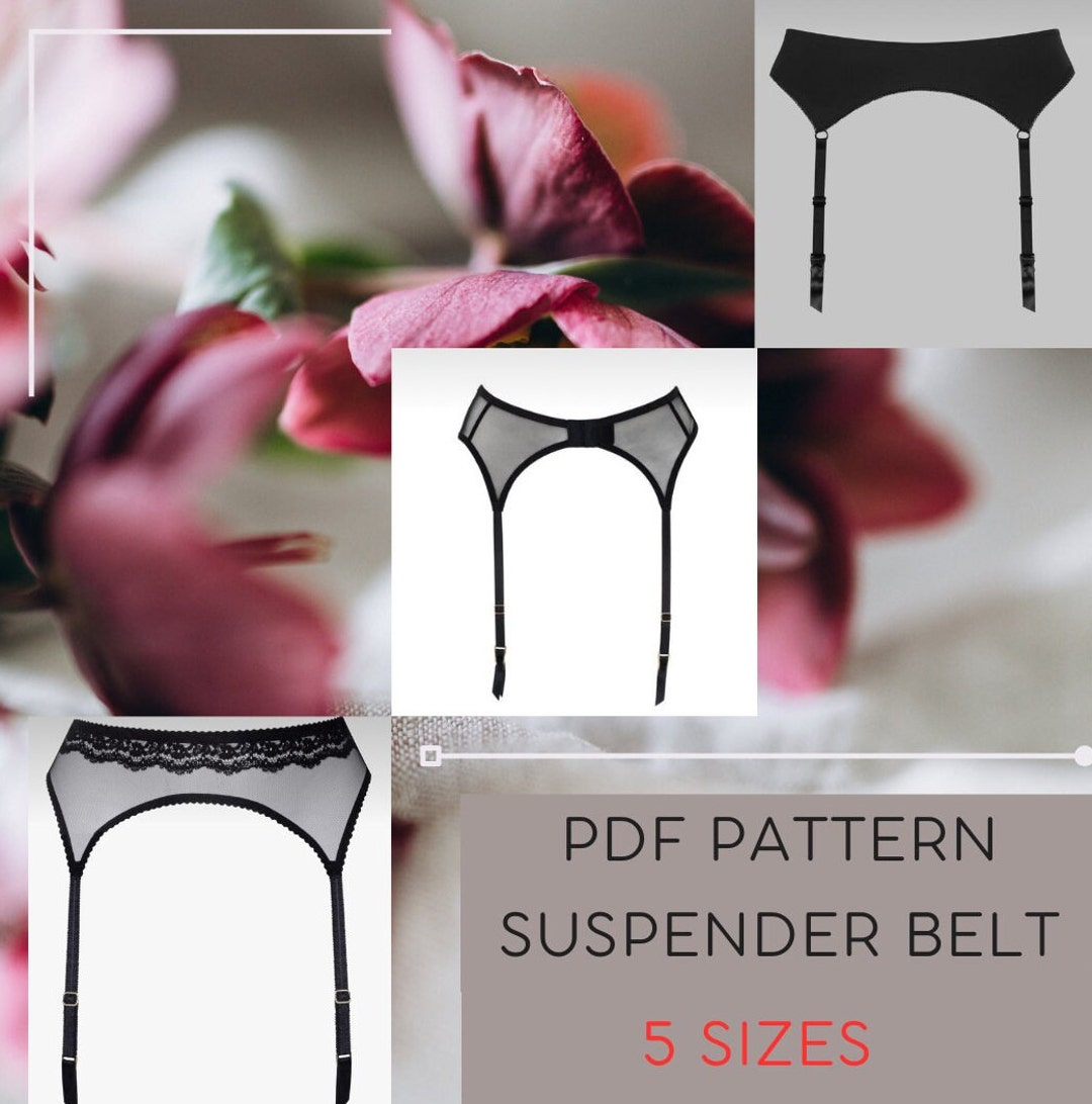 Elastic Lingerie Mesh Belt PDF Instant Download 5 Sizes, Lingerie ...