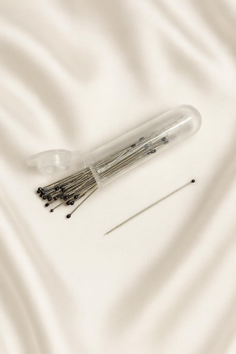 100 Pcs Ultra Fine Sewing Pins, Thin Dressmaking Pins for Silk, Satin ...