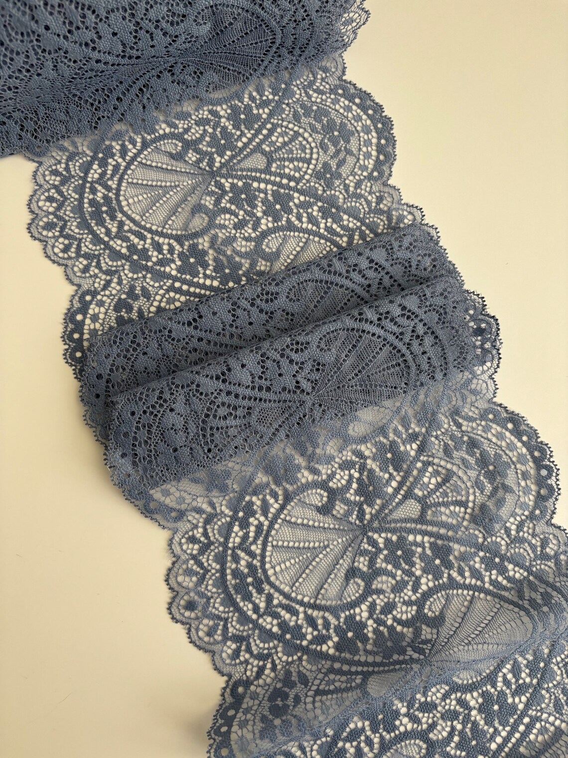 Grey Elastic Tulle Lace Trim, Elastic Mesh Lace Fabric, Bra Making Lace ...